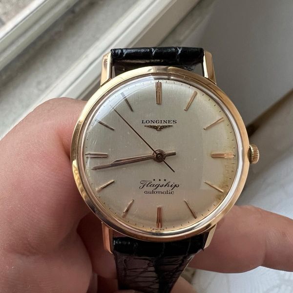 Vintage Longines Flagship Automatic Ref. 3403 Full Rose Gold 18k 0.750 ...