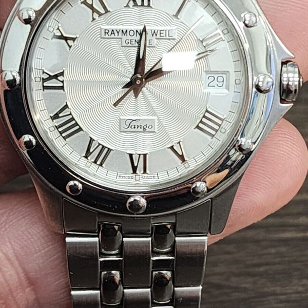 Raymond Weil Tango Menâ s Watch Model 5590 Stainless Steel Sapphire ...