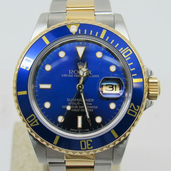 Rolex Submariner Date 40mm 16803 18K/SS Blue Dial year 1984 ...