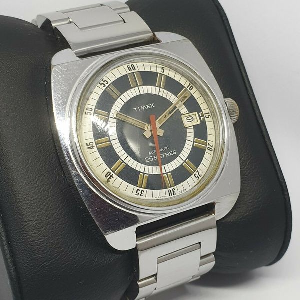 Rare Vintage Timex Automatic Diver Watch - 25 Metres - Made in Britain ...