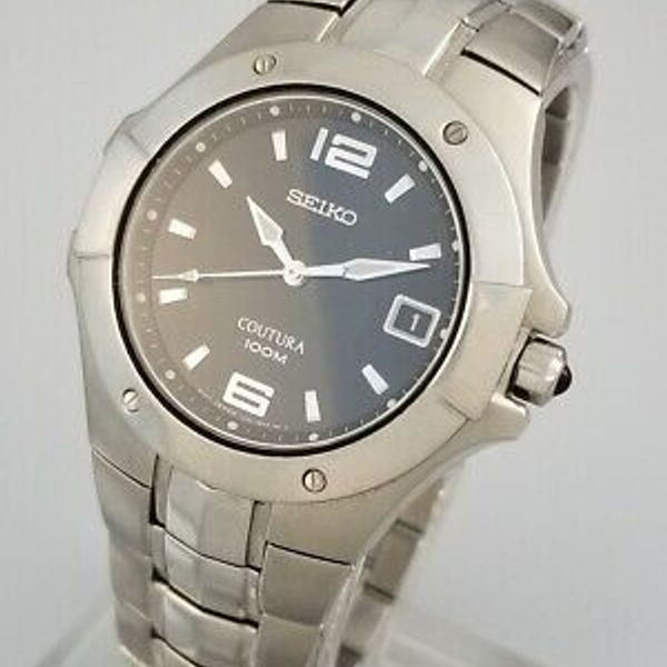SEIKO COUTURA 100M QUARTZ MENS CALENDAR DATE WATCH – SAPPIRE CRYSTAL ...