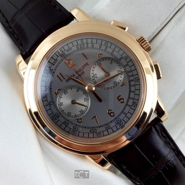 FS: Patek Philippe 5070R-001 Grey Dial Rose Gold Chronograph Manual ...