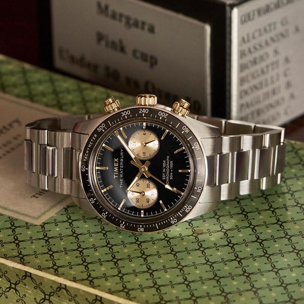 Timex Waterbury Heritage Chronograph Stainless Steel 39mm Watch ...
