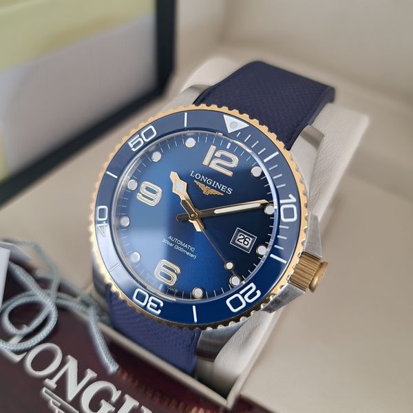 Longines HydroConquest Blue Dial Gold PVD Plated 41mm L37813969 No ...