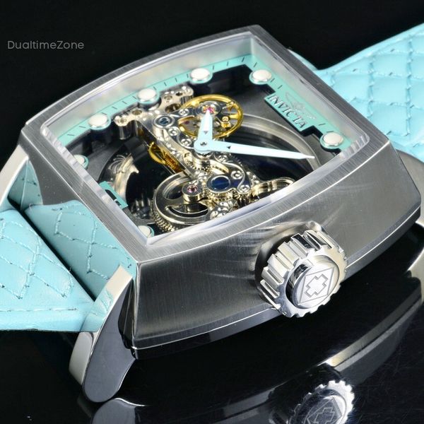 Invicta S1 Rally Ghost 48mm Automatic Skeletonized TURQUOISE Strap ...