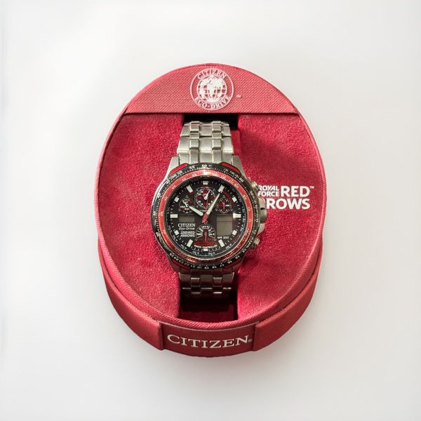 Citizen Skyhawk Red Arrows Eco Drive Titanium JY8110-51E Radio ...