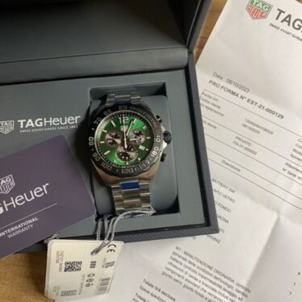 Brand New Tag Heuer Formula 1 CAZ101AP.BA0842 Green Mens Quartz ...