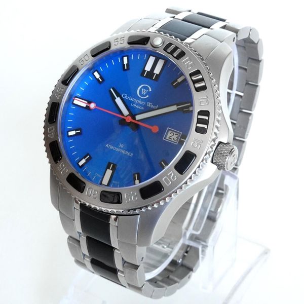 Christopher Ward C6 Kingfisher Diver-Pro Blue Quartz Diver's Watch CW ...