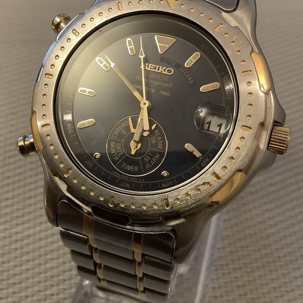 Vintage Seiko Dancing Hands Chronograph Menâ s Watch with Box. 6M25 ...