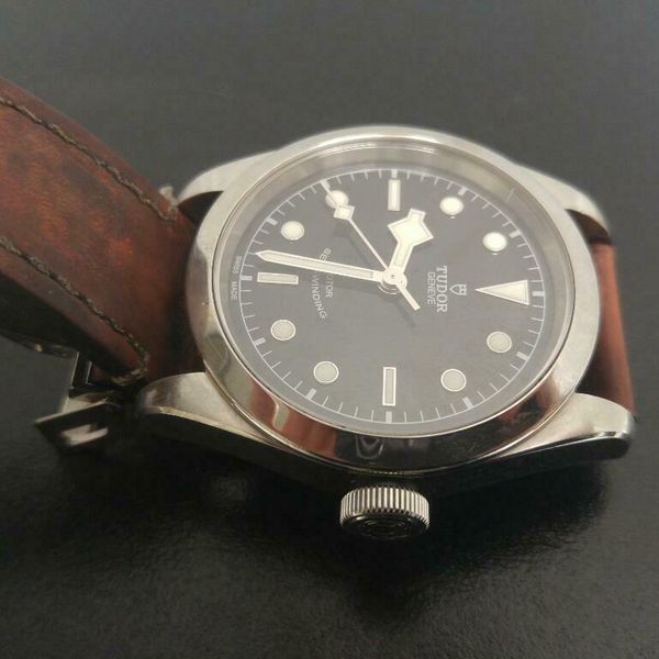 Tudor 79540 Heritage Back Bay 41 Automatic Brown Leather Strap Nato ...
