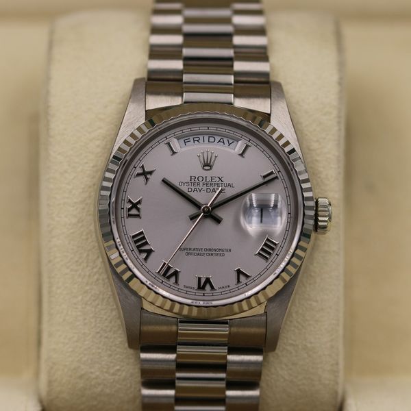FSOT: Rolex Day-Date 18239 White Gold Double Quick - Box & Papers ...