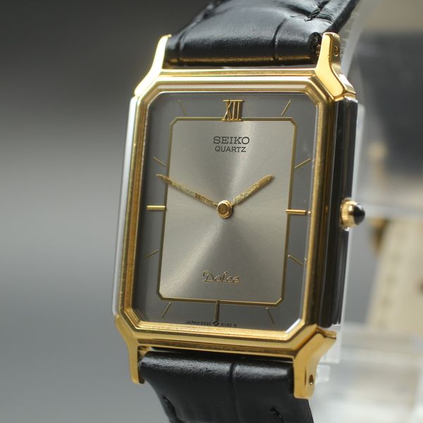 Vintage 1988 [Exc+5] Seiko Dolce 9520-5140 Quartz Rectangle Mens Watch ...