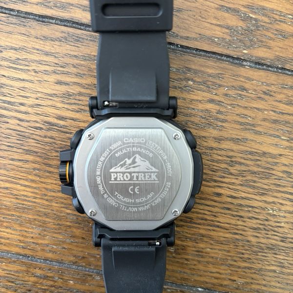 Casio Pro Trek Men's Tough Solar Triple Sensor Atomic 52mm Watch PRW6600Y-1A9 | WatchCharts ...