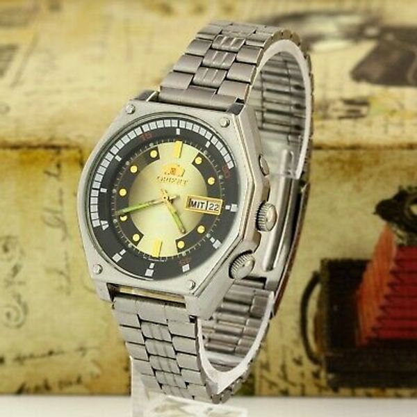 RARE Orient SK Crystal 46943 automatic men's stainless watch 21 jewels ...