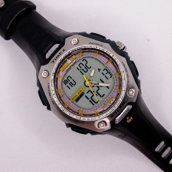 Timex T5G681 Ironman Triathlon Solar R5 2007 Analog Digital Watch ...