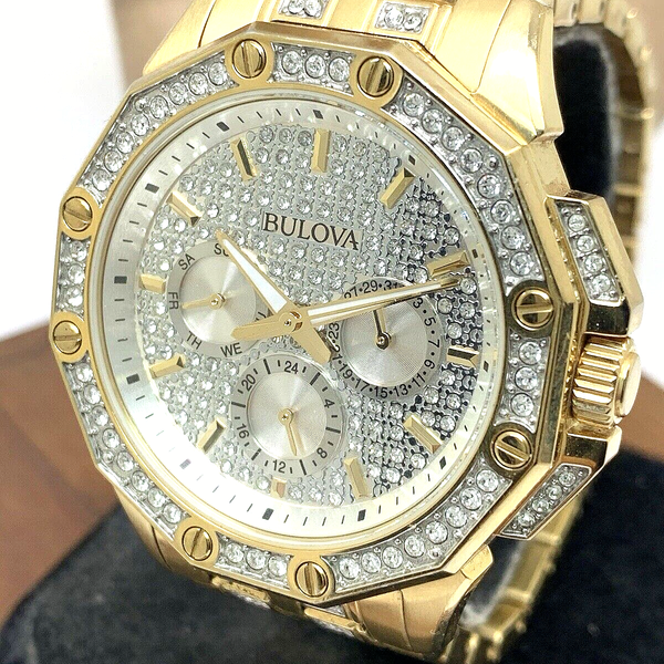 Orologio Uomo Bulova 98C126 Octava Quarzo Oro Acciaio Inox Quadrante ...