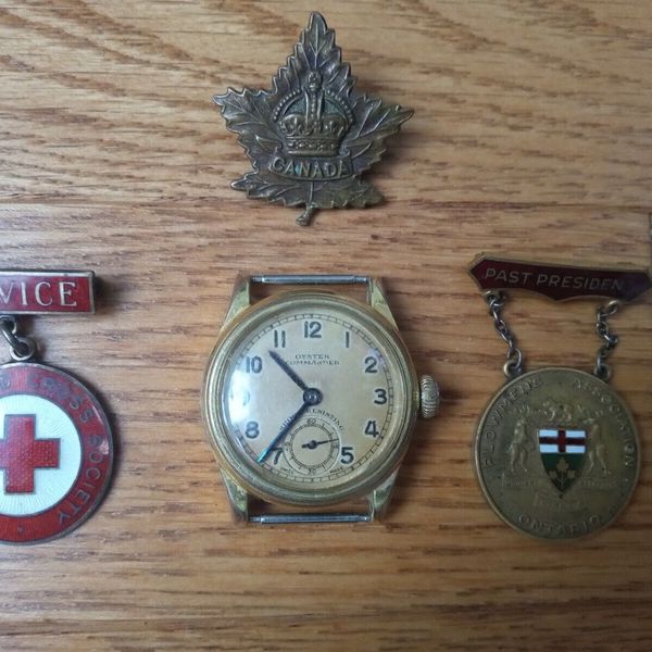 RARE 1940's G.F Rolex Oyster Commander WW2 Era Canadian Market Watch ...