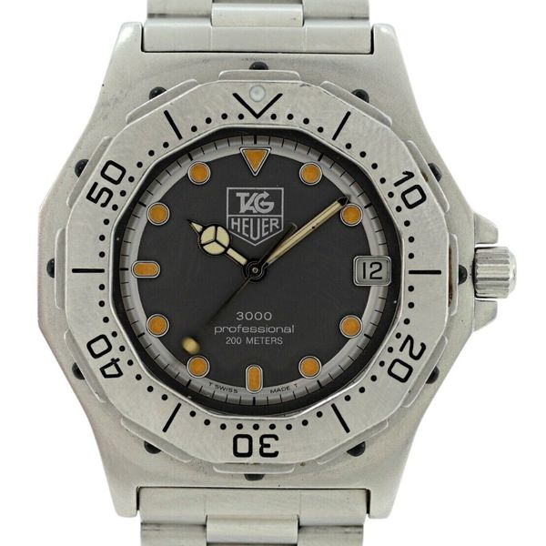Men's 38mm Tag Heuer Professional 3000 Series Swiss SS Quartz Watch Ref 932.206! | WatchCharts ...