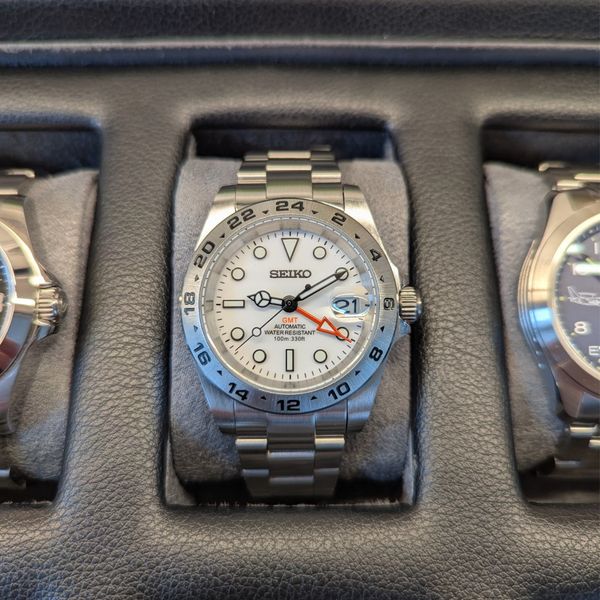 Seiko NH34 automatic movement GMT MOD watch Explorer II 2 Polar style ...