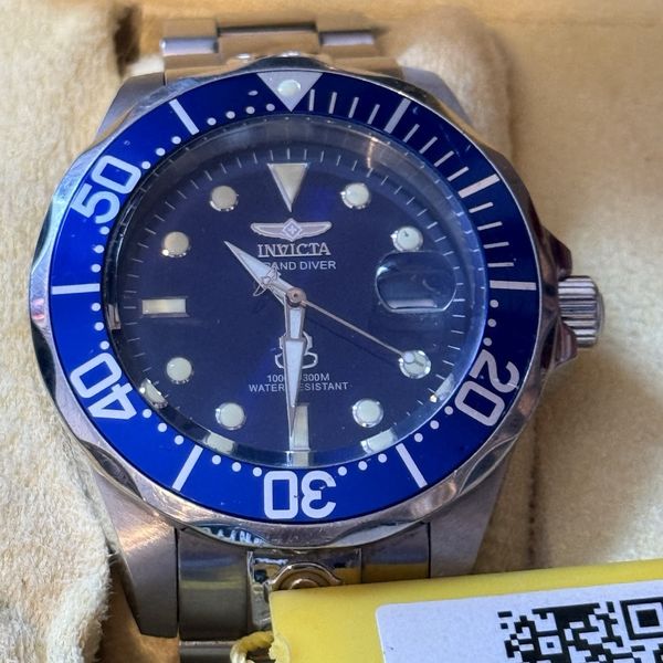 Invicta Grand Diver Automatic Menâ s Watch Blue Dial 3045 | WatchCharts ...