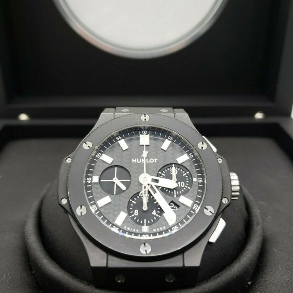 Hublot Big Bang Automatic Chronograph Black Magic Black Dial Carbon ...