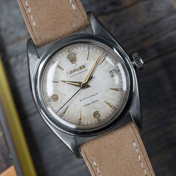 1953 Rolex Explorer 6098 Oyster Perpetual Stainless Bubble Back - 3/6/9 ...