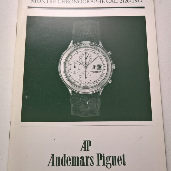 VINTAGE AUDEMARS PIGUET HUITIEME CHRONOGRAPH CAL 2126/2840 BOOKLET ...