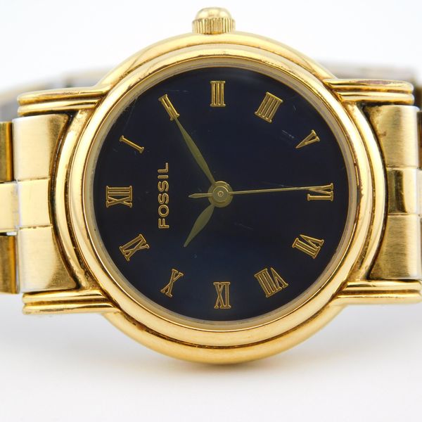 FOSSIL Authentic ES-8586 Gold Tone Quartz Analog Women's Watch Sz.6 ...