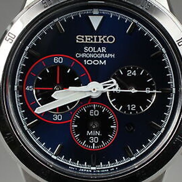 [Exc+5]Seiko Solar SSC329P1 Gents LEE HOM Criteria Chrono Sapphire ...