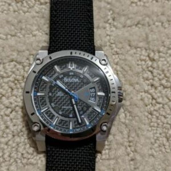 Bulova Precisionist Champlain 96B132 Titanium Nylon and NATO Strap ...