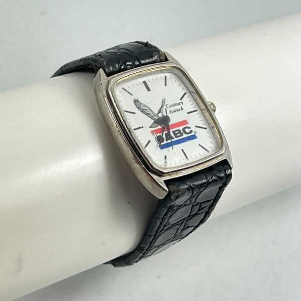 Vintage ABC Bowling Pin & Ball Mens Wristwatch Watch 7.5" White Face ...