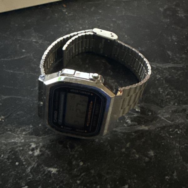 Casio A168 Silver Tone Stainless Steel Digital Watch Module 1572 ...