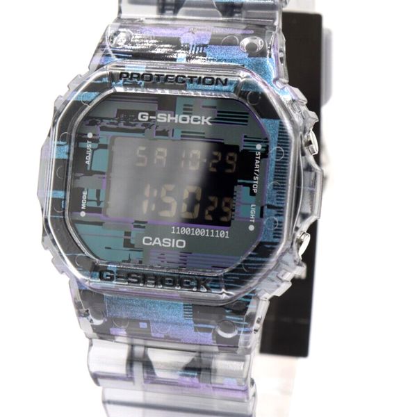 New Casio G-Shock Translucent Black Chrono Men Watch 43mm DW5600NN-1 ...