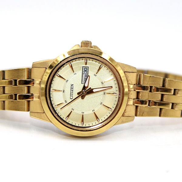 CITIZEN DAY DATE 1002-S097860 861221097 untested GOLD TONE ...