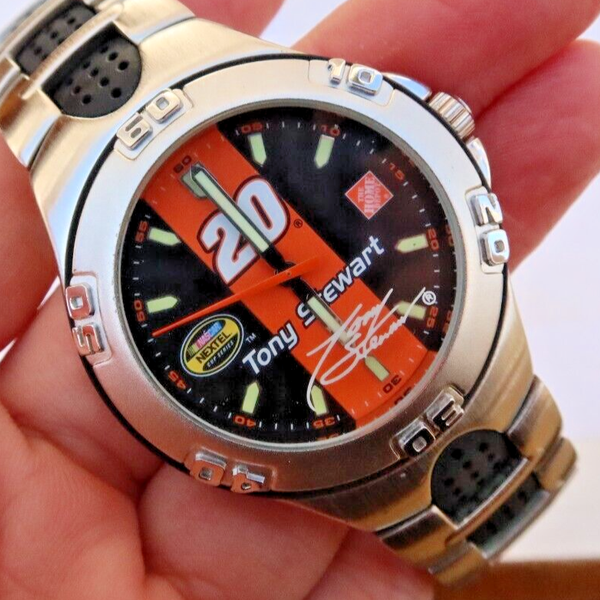 Vintage Men's M.Z. Berger Nascar Tony Stewart #20 Auto Racing Watch ...