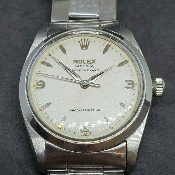 1960 Rolex Precision Dustproof Full Men Size 6424 with Org. 7206 Rivet ...