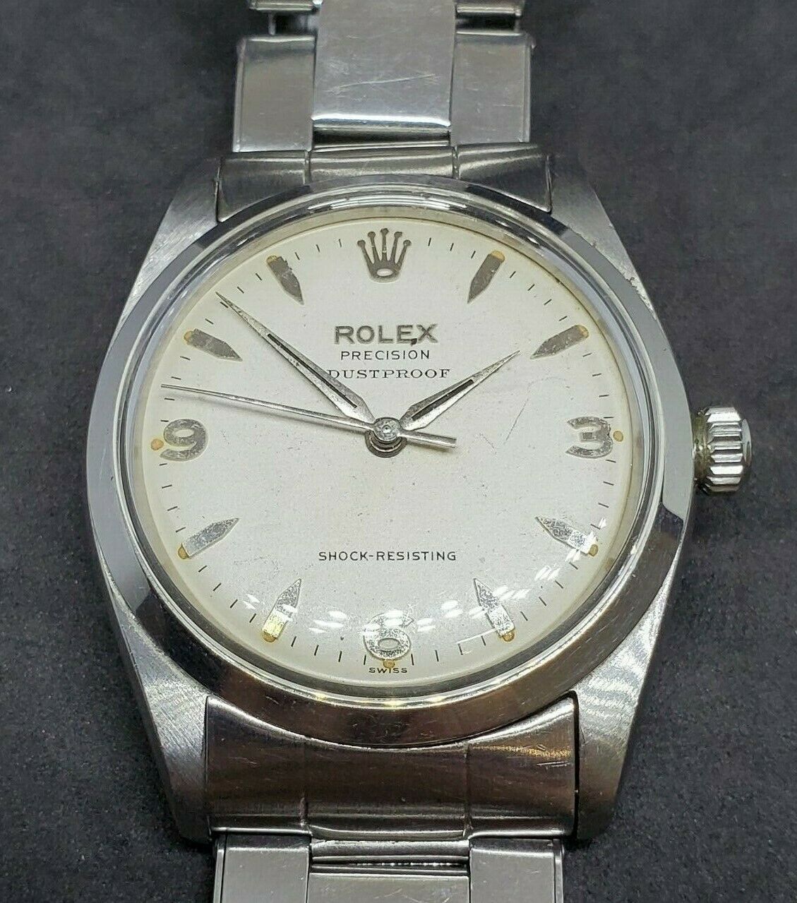 1960 Rolex Precision Dustproof Full Men Size 6424 with Org. 7206 Rivet ...