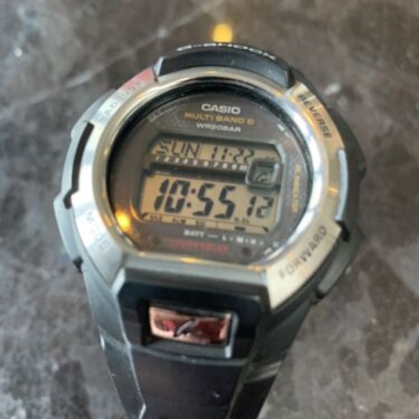CASIO GW-M850 Black Multi band 6 Tough Solar Alarm Time Chrono Watch ...
