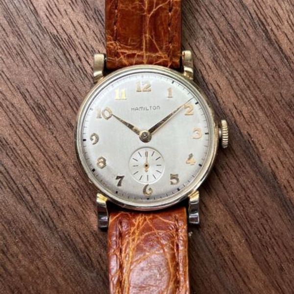Vintage Hamilton Neil Watch 747 Movement Serviced Running 14kGF 1940s ...