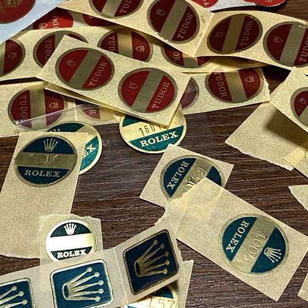 Lot Vintage 50-70â s ROLEX and Tudor Case back sticker | WatchCharts ...