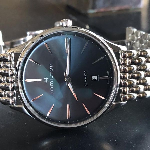 FS: Hamilton Jazzmaster Thinline Automatic Blue Dial | WatchCharts ...