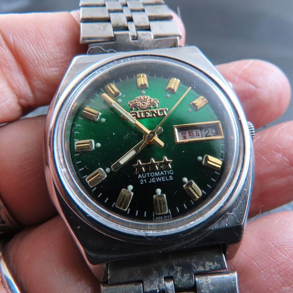 Japan Orient Three Star Daydate Automatic Men Watch | WatchCharts ...