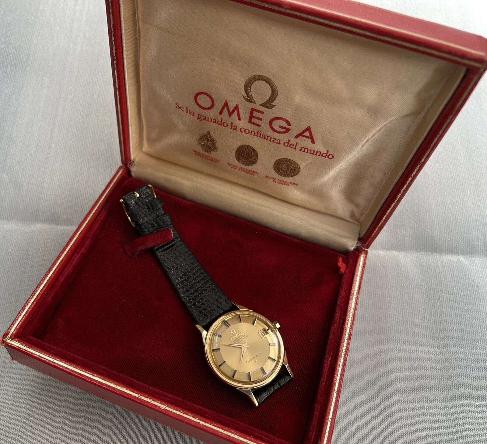 VINTAGE OMEGA CONSTELLATION PIE PAN 18K SOLID GOLD CASE+DIAL CAL.561 ...