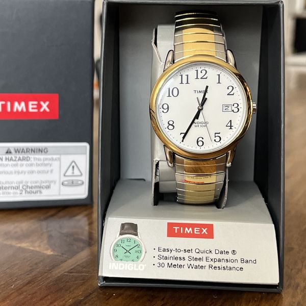 TIMEX Two-Tone Indiglo Stainless Steel 35 mm Men's Watch - T2H311 MSRP ...