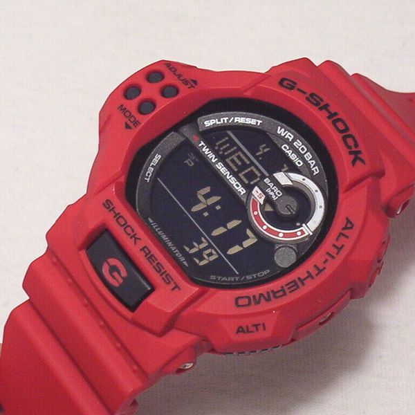 CASIO G-SHOCK GDF-100 RED, ALTI-THERMO, WORLD TIME, TIMER, CALENDAR ...