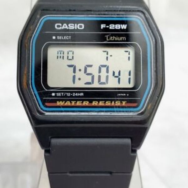 RARE VINTAGE Casio F-28W 586 Digital Wrist Watch JAPAN Works Great NEW ...