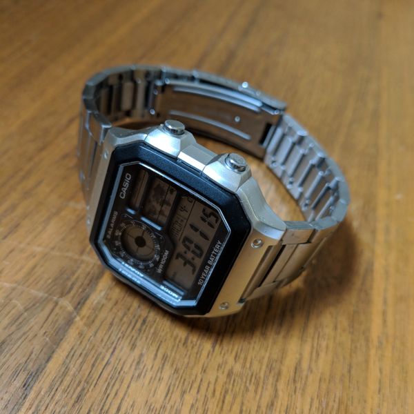 Casio AE1200WHD-1A World Time Digital Watch (Bond/ Casino Royale ...