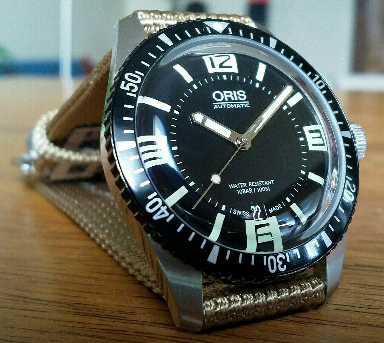 Oris 65 Divers Sixty-Five 40mm Black Dial Watch 01 733 7707 4064 07 5 ...