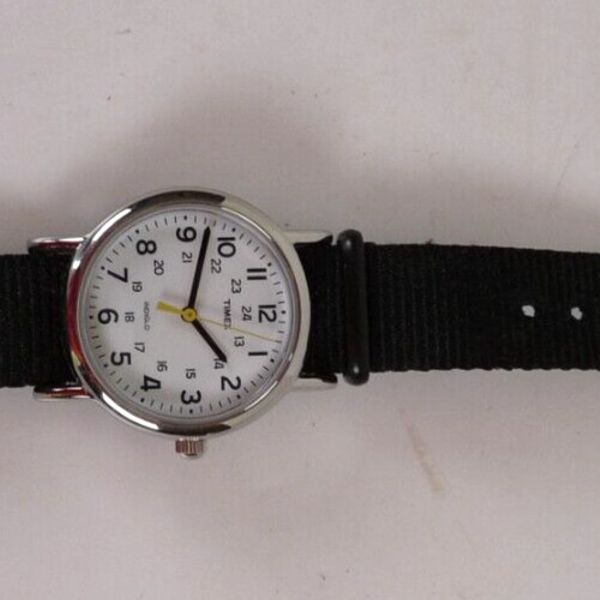 TIMEX Watch T2P370 Weekender Water Resistant Stainless Steel Indiglo ...