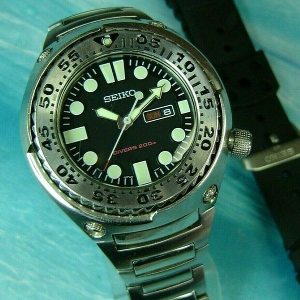 RARE SEIKO SAWTOOTH 200M DIVER'S WATCH SHC063P1 QUARTZ SS TUNA CAN DIVE ...